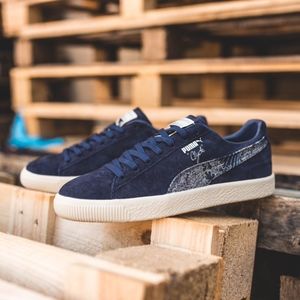 Puma | Shoes | Puma Clyde Marine Japanese Ukiyoe Great Wave Navy | Poshmark